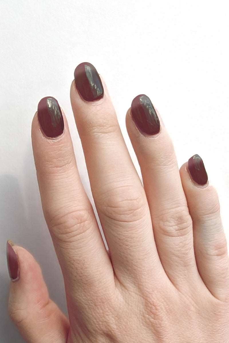 Dark Brown Jelly Nail Polish - Cirque Colors Mahogany Jelly