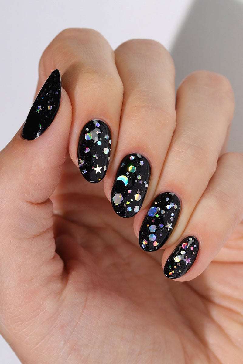Silver Holographic Glitter Topper Nail Polish- Cirque Colors Hex Girl