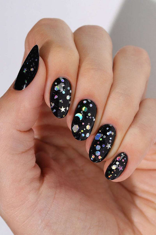 Silver Holographic Glitter Topper Nail Polish- Cirque Colors Hex Girl