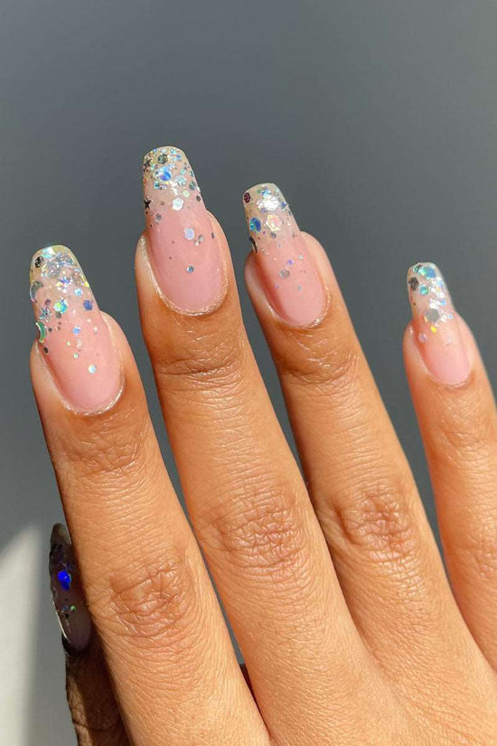 Silver Holographic Glitter Topper Nail Polish- Cirque Colors Hex Girl