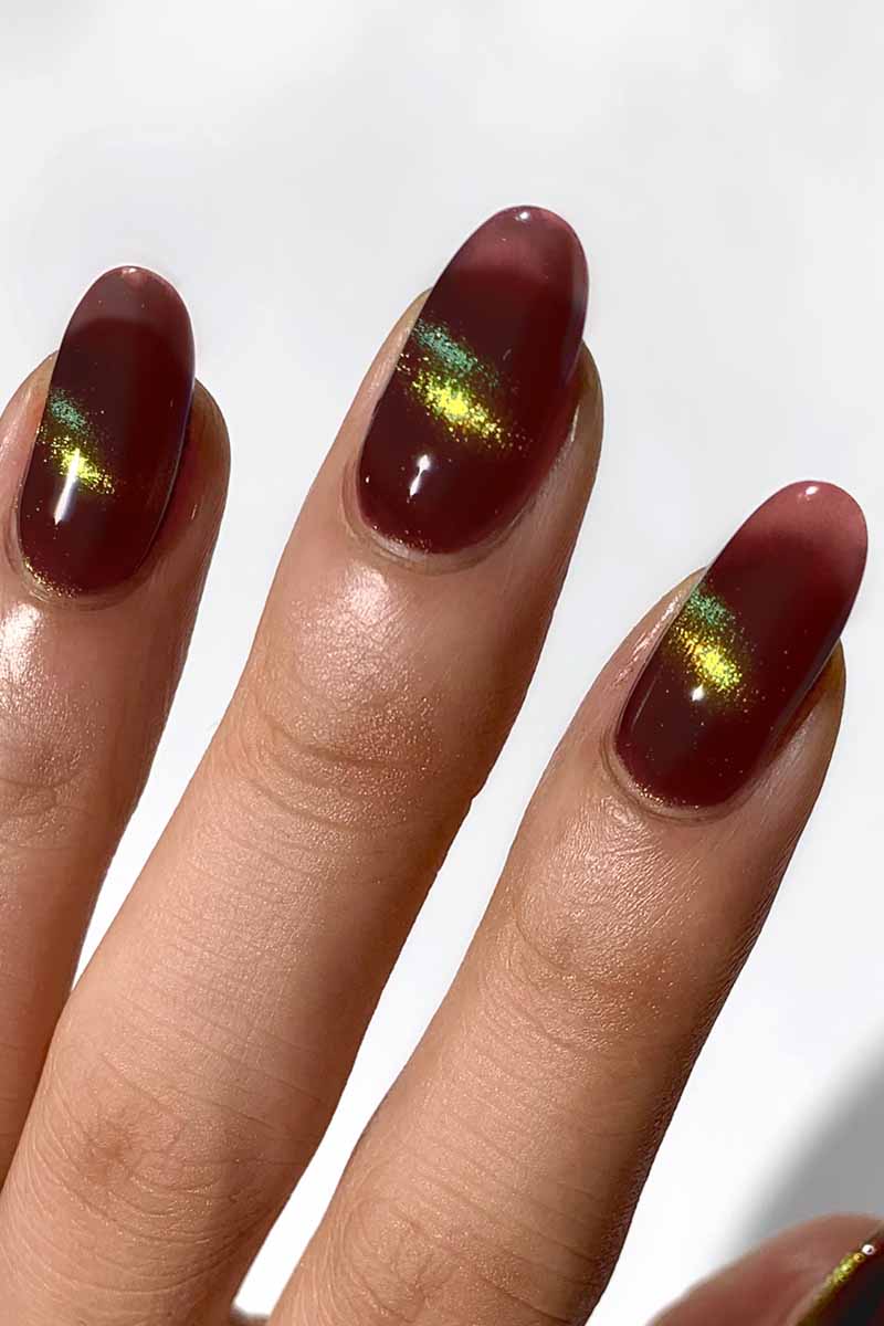 Oxblood Magnetic Nail Polish - Cirque Colors Delusions of Grandeur