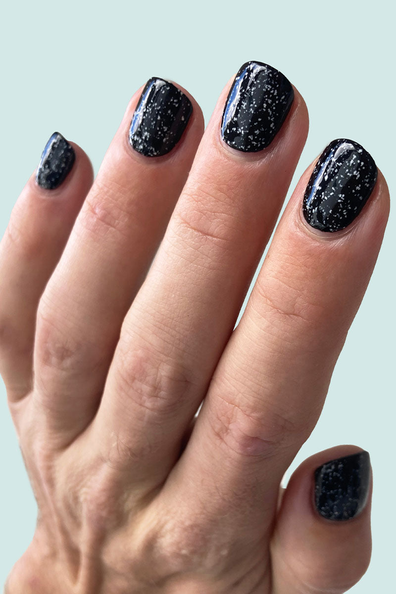 White Speckled Topper Nail Polish - Cirque Colors Snow Angel