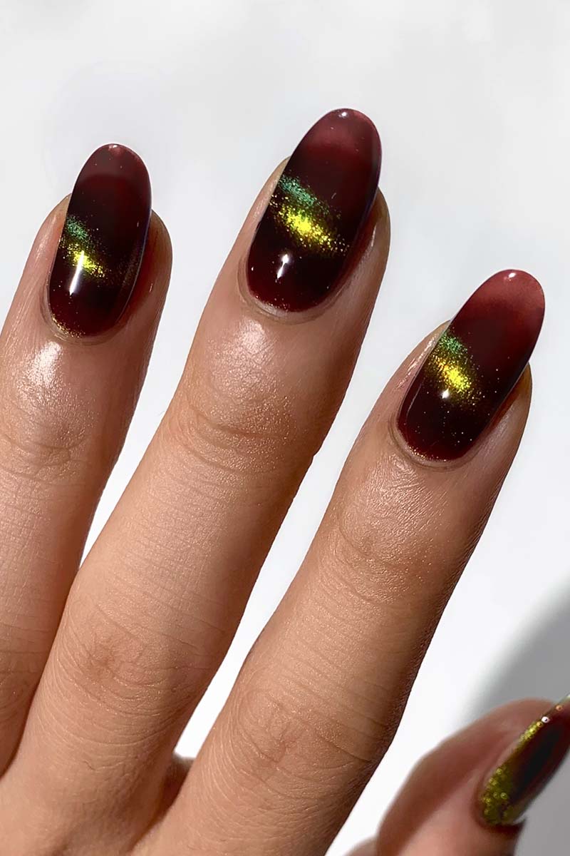 Oxblood Magnetic Nail Polish - Cirque Colors Delusions of Grandeur