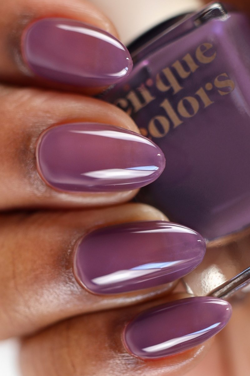 Dark Violet Purple Jelly Nail Polish - Cirque Colors Açaí Jelly