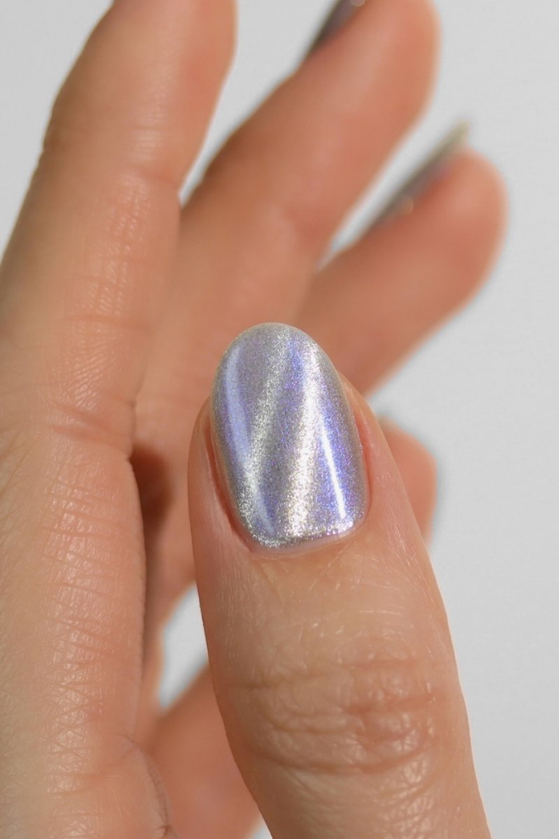 Silver Blue Shimmer Magnetic Nail Polish - Cirque Colors Cupid’s Arrow