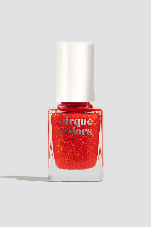 Red Flaky Jelly Nail Polish - Cirque Colors Tutti Frutti